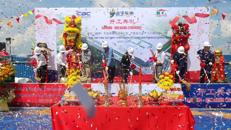 Khởi công dự án Nhà máy sản xuất lốp xe TBR JINYU TIRE